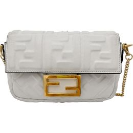 Fendi Crossbody Bags - Fendi Baguette Chain Mini - Off White - Gr. unisize - in Wei&szlig; - f&uuml;r Damen