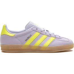 Adidas Low-Top Sneaker - Gazelle Indoor W Silver Dawn/solar Yellow/gum - Gr. US_11_5 - in Braun - f&uuml;r Damen