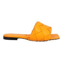 Bottega Veneta Sandalen - Lido Flat Sandal Orange - Gr. 36,5 (EU) - in Orange - f&uuml;r Damen