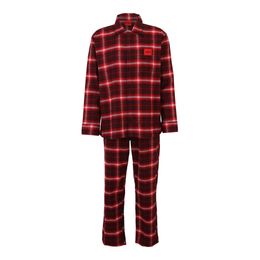 Hugo Pyjama Herren Gr&ouml;&szlig;e S rot / dunkelrot / schwarz