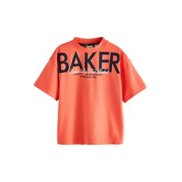 Baker By Ted Baker T-Shirt Jungen Gr&ouml;&szlig;e 86 orangerot / schwarz / wei&szlig;