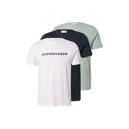 LINDBERGH T-Shirt Herren Gr&ouml;&szlig;e XXL dunkelblau / pastellgr&uuml;n / wei&szlig;