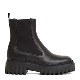 Hogan Stiefel - Black Leather Chelsea Boots - Gr. 36,5 (EU) - in Schwarz - f&uuml;r Damen