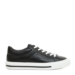 Hogan Low-Top Sneaker - H691 Black Leather Sneakers - Gr. 7_5 - in Wei&szlig; - f&uuml;r Damen