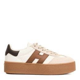 Hogan Low-Top Sneaker - H698 White Cognac Sneakers - Gr. 38,5 (EU) - in Beige - f&uuml;r Damen