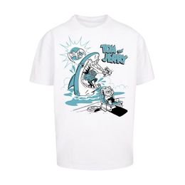 F4NT4STIC T-Shirt 'Tom And Jerry Summer Shark' Herren Gr&ouml;&szlig;e XL azur / schwarz / wei&szlig;