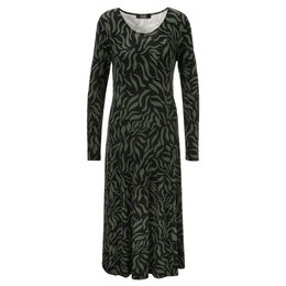 Aniston SELECTED Kleid Damen Gr&ouml;&szlig;e 42 dunkelgr&uuml;n / schwarz Winterkleid