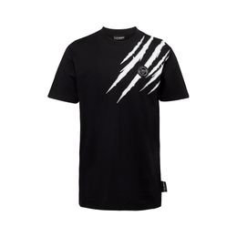 Plein Sport T-Shirt 'Scratch' Herren Gr&ouml;&szlig;e S grau / schwarz / wei&szlig;