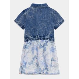 Guess Kleid M&auml;dchen Gr&ouml;&szlig;e 110 blau / navy / wollwei&szlig;