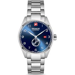 SWISS MILITARY HANOWA Uhr 'Lynx' Herren Gr&ouml;&szlig;e One Size navy / blutrot / silber