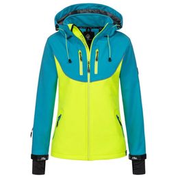Rock Creek Funktionsjacke Damen Gr&ouml;&szlig;e S blau / neongelb