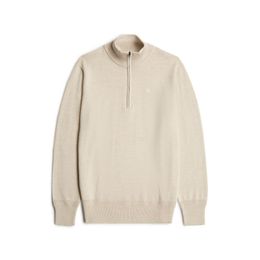 G-Star Raw G-star Sweater 'Premium Core Half Zip Knit' male Beige size L