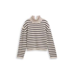 Tom Tailor Denim Pullover Damen Gr&ouml;&szlig;e M beige / navy