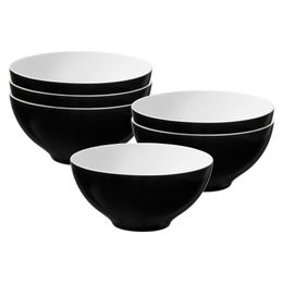 Seltmann Weiden Schale "Sch&uuml;sseln Life Fashion &oslash; 15,5 cm 6er Set", B/H/L: 15,5cm, schwarz, Sch&uuml;sseln