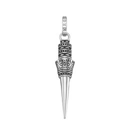Herren Kettenanh&auml;nger "Pendel mit geschw&auml;rzten Ornamenten, Silber 925", 3,5cm, Silber 925 (Sterlingsilber)silber, Giorgio Martello MILANO, Silber 925