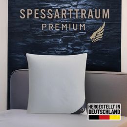 G&auml;nsefederkopfkissen Spessarttraum, B:80cm L:80cm, wei&szlig;, Bezug: 100% Baumwolle. F&uuml;llung: 100% G&auml;nsefeder, Kopfkissen, "Premium, Kopfkissen 2-tlg.