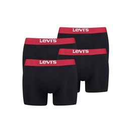 Levi's LEVI'S Herren Boxershorts "Boxershort 4er Pack", Gr. L, schwarz, Obermaterial: 95% Baumwolle CO. 5% Elasthan EL., Unterhosen