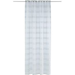 Gardine OTTO HOME, B:140cm H:145cm, wei&szlig;, Polyester, Polyester, Wohnzimmer, Gardinen, "Sirii", Halbtransparent, angenehme Haptik, mit Querstreifen,