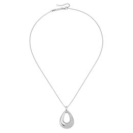 Damen Kette mit Anh&auml;nger "Anh&auml;nger mit wei&szlig;en Zirkonia, Silber 925", 45cm, Silber 925 (Sterlingsilber), silber, Giorgio Martello MILANO, Silber 925