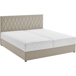 Boxbett, L:207cm, beige, ATLANTIC HOME COLLECTION, Bezug Bett: 100% Polypropylene;Bezug Matratze: 100% Polyester, Komplettbetten, ""Benita", OTTOs