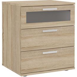 Nachtkommode FMD, B:45cm H:53,5cm T:38cm, braun, Spanplatte, Sideboards, Breite ca. 45 cm