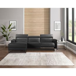 Ecksofa OTTO HOME, B:261cm H:97cm T:179cm, schwarz, Kunstleder 100% Polyurethan, Wohnzimmer, Sofas, "LUND, L-Form, 261cm, man. o. elektr.