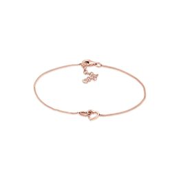 Elli Damen Armband "Herzen Verschlungen Lovely 925 Silber", 16cm, ohne Stein, Silber 925 (Sterlingsilber)rosegold, Silber 925 (Sterlingsilber),