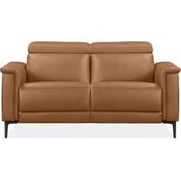 2-Sitzer OTTO HOME, B:160cm H:97cm T:100cm, braun, Echtleder 100% Echtleder;Kunstleder 100% Polyurethan, Sofas, "Lund, mit Relaxfunktion und
