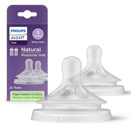 Philips Avent Flaschensauger "Natural Response SCY965/02", B/H/L: 6cm x 13,5cm x 6cm, transparent, Silikon, B:6cm H:13,5cm L:6cm, Flaschensauger, 2