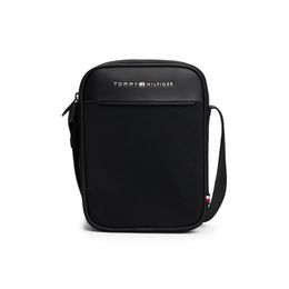 Tommy Hilfiger Herren Mini Bag "TH FOUNDATION MINI REPORTER"schwarz, Lederimitat, Textil, Taschen, Men Umh&auml;ngetasche, Schultertasche mit