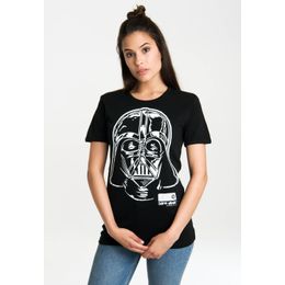 logoshirt Damen T-Shirt "Star Wars Darth Vader", schwarz, Gr. XS, bedruckt, 100% Baumwolle, Shirts, mit lizenziertem Originaldesign
