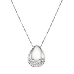Damen Kette mit Anh&auml;nger "Anh&auml;nger mit wei&szlig;en Zirkonia, Silber 925", 45cm, Silber 925 (Sterlingsilber)silber, Giorgio Martello MILANO, Silber 925