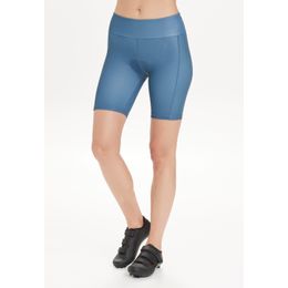 Endurance Damen Radhose "Mirabel", blau, Gr. 46, unifarben, 81% Polyester, 19% Elasthan, Hosen, mit hohem Bund