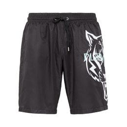 Plein Sport Herren Badehose "Tiger"0201, schwarz, wei&szlig;, Gr. S, Obermaterial: 100% Polyester, Badehosen