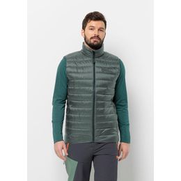 Jack Wolfskin Herren Daunenweste "PILVI DOWN VEST M", gr&uuml;n, Gr. S, OBERSTOFF: 100% POLYESTER; Futter: 100% POLYESTER; F&Uuml;LLUNG: 90% ENTENDAUNEN, 10%
