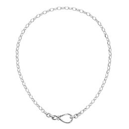 Damen Collier "Ankerkette mit Zirkonia, Silber 925", 45cm, Silber 925 (Sterlingsilber), silber, Giorgio Martello MILANO, Silber 925 (Sterlingsilber),