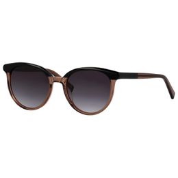 HUMPHREY&acute;S eyewear Damen Sonnenbrille, schwarz, HUMPHREY ́S EYEWEAR, gemustert, leicht gl&auml;nzend, leicht transparent, Sonnenbrillen, Form Panto, farblichen Akzenten, CR 