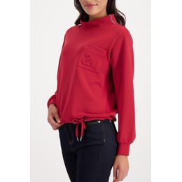 monari Damen Sweatshirt "Sweatshirt Basic Schmuckdetail"chimney rot, Gr. 40, unifarben, Sweatware, Obermaterial: 52% Modal, 42% Polyester, 4%