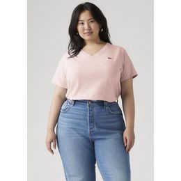 LEVI'S&reg; PLUS V-Shirt LEVI'S PLUS "V NECK TEE", Damen, Gr. 4XL (58/60), potpourri, Jersey, Obermaterial: 100% Baumwolle, figurumspielend h&uuml;ftlang, V-Ausschnitt, Shirts, Figurumspielende Passform