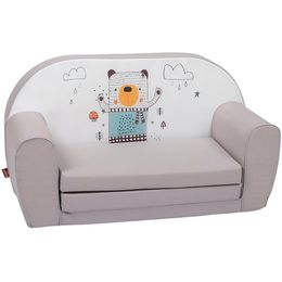KNORRTOYS Kinder Sofa "B&auml;r", B/H/T: 77cm x 42cm x 34cm, Baumwolle, grau, B:77cm H:42cm T:34cm, Sofas, f&uuml;r Kinder; Made in Europe