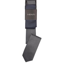 Venti Herren Krawatte "Venti Accessoires gemustert", grau, 100% Seide, Krawatten