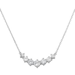 Smart Jewel Damen Collier "Mittelteil mit Zirkonia, Silber 925", 45cm, Silber 925 (Sterlingsilber)silber, Silber 925 (Sterlingsilber), Halsketten