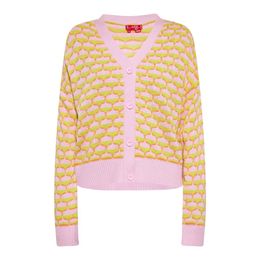 Swirly Knit Cardigan female Pink size XL