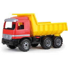 LENA Kinder Spielzeug-LKW "Giga Trucks, Muldenkipper Actros", gelb, Kunststoff, B:27cm H:34cm T:62cm, Spielzeugfahrzeuge, Made in Europe