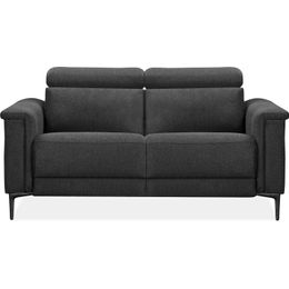 2-Sitzer OTTO HOME, B:160cm H:97cm T:100cm, grau, Webstoff 100% Polyester, Sofas, "Lund, mit Relaxfunktion und Kopfteilverstellung", manuell od.
