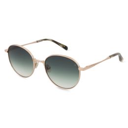 Scotch & Soda Scotch & Soda 5024 | Unisex-Sonnenbrille | Fassung: Vollrand, Rund, Metall, Gold | Glasfarbe: Gr&uuml;n Verlaufend