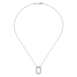 Collier "mit Zirkonia, Silber 925", silber, Giorgio Martello MILANO, Halsketten, Damen, 45cm, Silber 925 (Sterlingsilber), Collier
