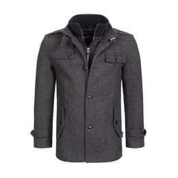 INDICODE Jeans Between-Seasons Coat 'Brandon' male Black size L