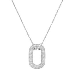 Damen Collier "mit Zirkonia, Silber 925", 45cm, Silber 925 (Sterlingsilber), silber, Giorgio Martello MILANO, Silber 925 (Sterlingsilber), Halsketten