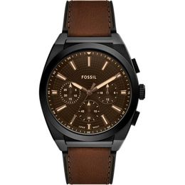 Fossil Analoguhr 'Everett' Herren Gr&ouml;&szlig;e One Size braun / schwarz